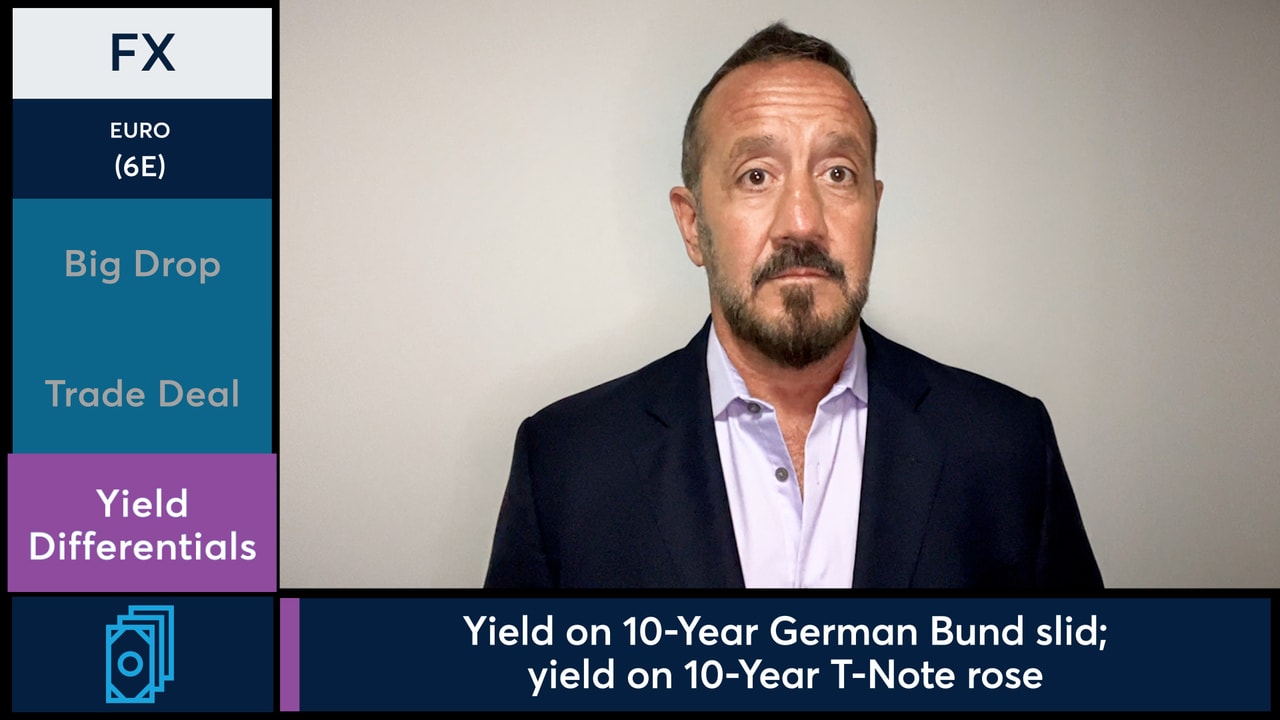 Euro futures fell sharply on trade and yield shifts. - CME Group