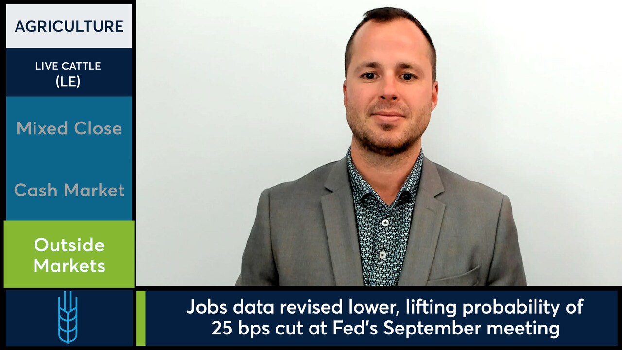 Feeder Cattle futures locked in lower. Lean Hog futures close slightly ...