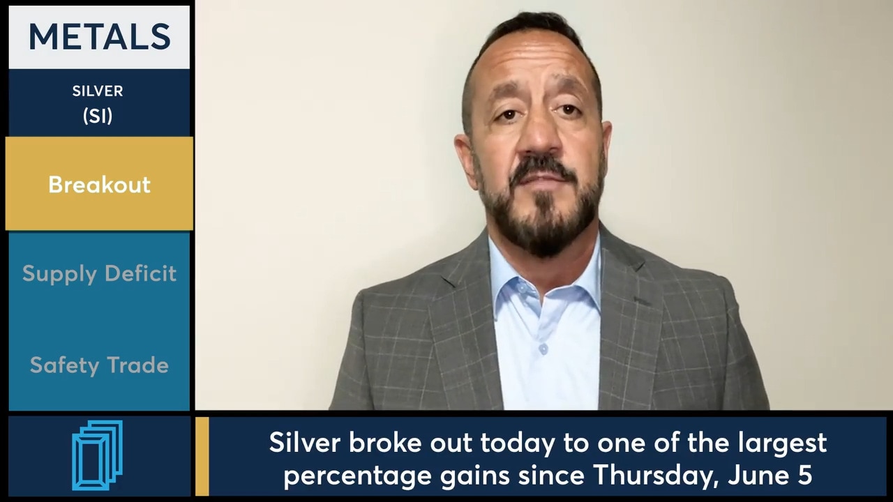 Silver broke out today to one of the largest percentage gains since ...