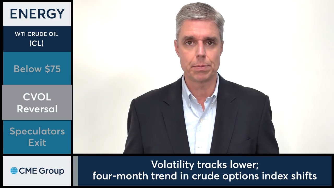 WTI Crude Oil futures fell below $75 as speculators exited. - CME Group