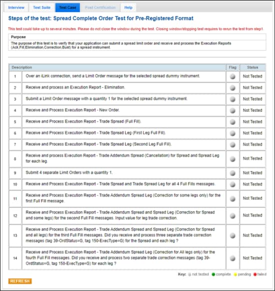 Spread Complete Order Test for Pre-Registered / On-Demand Format