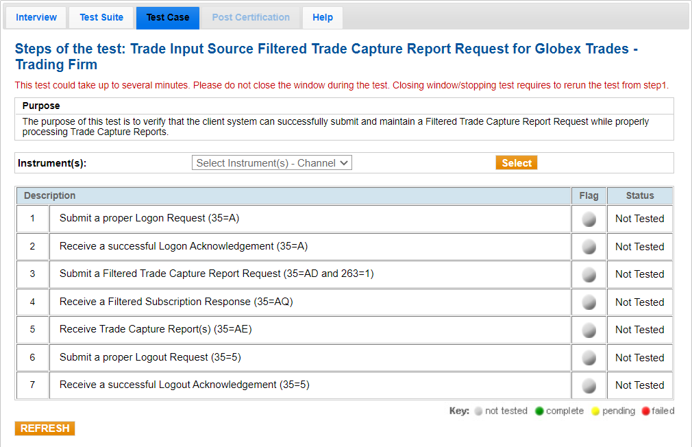 Filtered Trade Capture Report Request