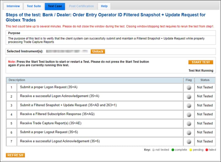 Order Entry Operator ID Filtered Snapshot