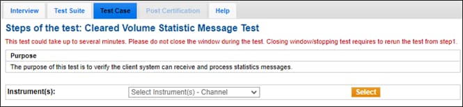 Cleared Volume Statistic Message Test
