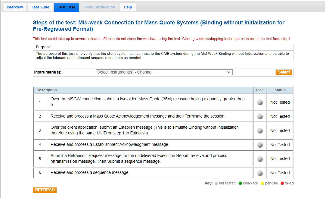 Mid-Week Connection for Mass Quote Systems (Binding without Initialization)