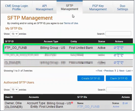 Secure File Transfer Protocol (SFTP) Management