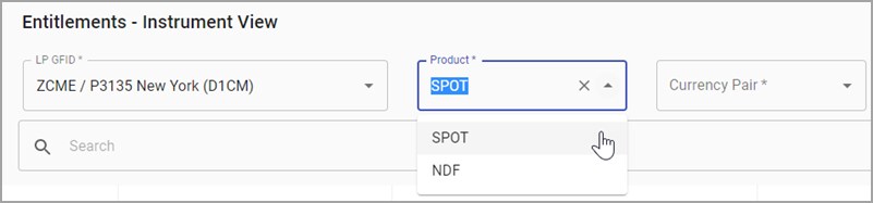 Entitlements: Instruments View